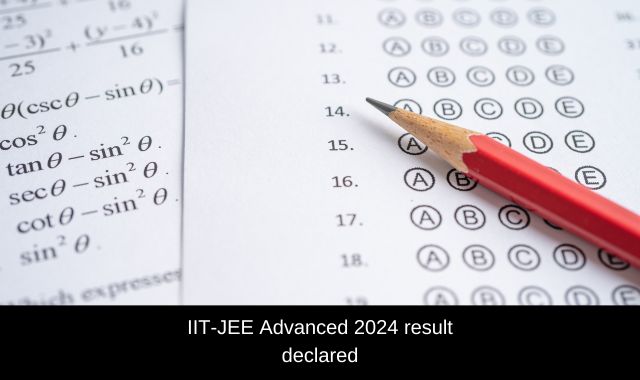 JEE Advanced 2024 result: IIT Madras declares result, Ved Lahoti of IIT ...