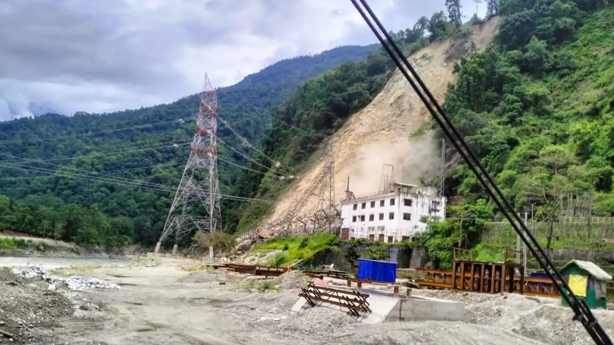 Major landslide hits east Sikkim, destroys NHPC GIS building